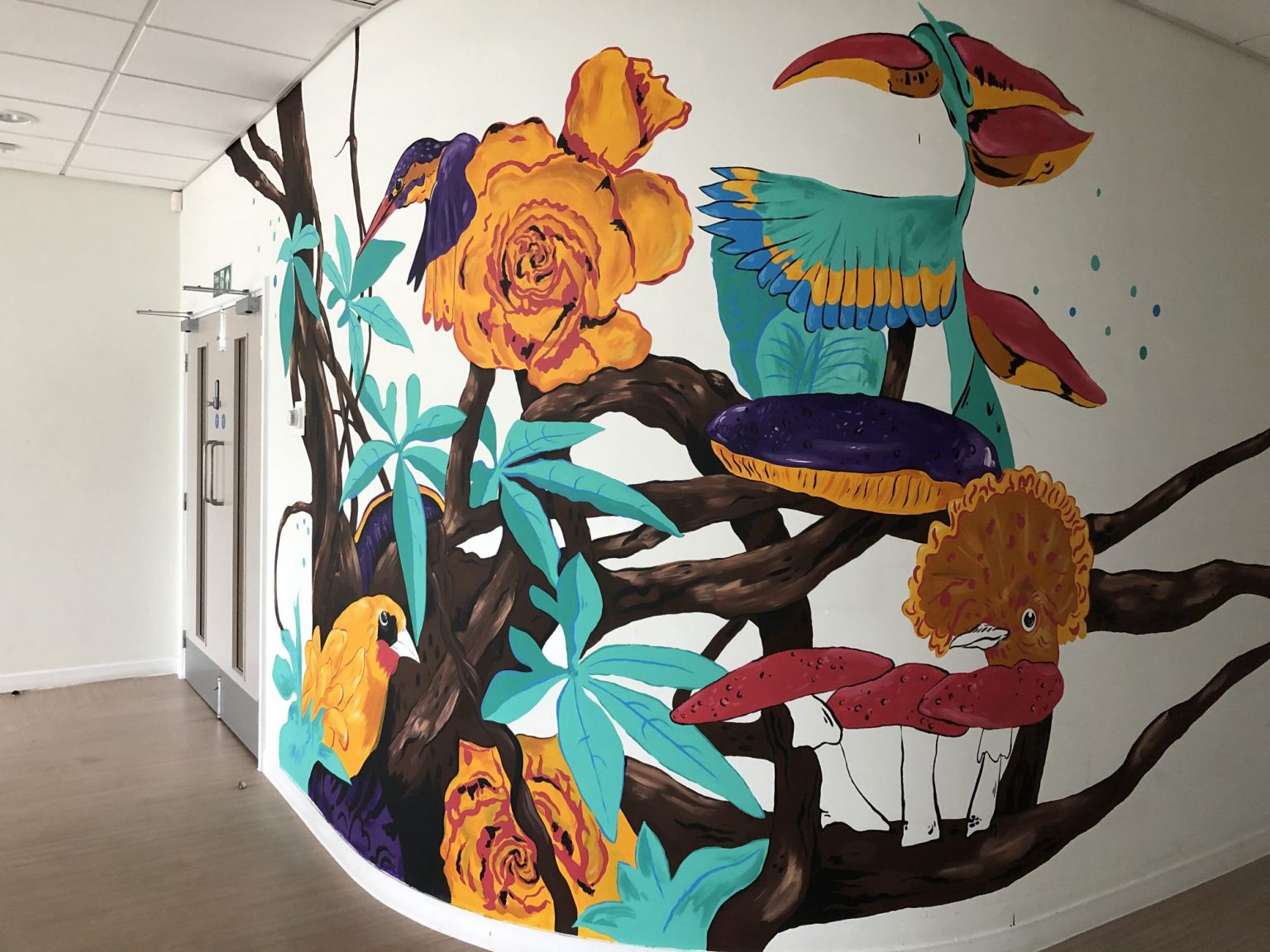 Mural project injects colour into Nottingham’s Cystic Fibrosis Centre ...